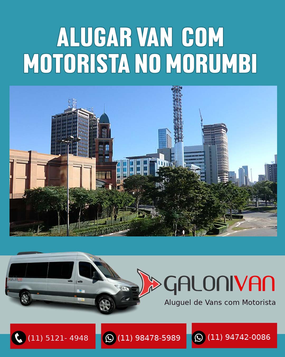 Alugar Van no Morumbi: Praticidade e Conforto com a Galoni Van