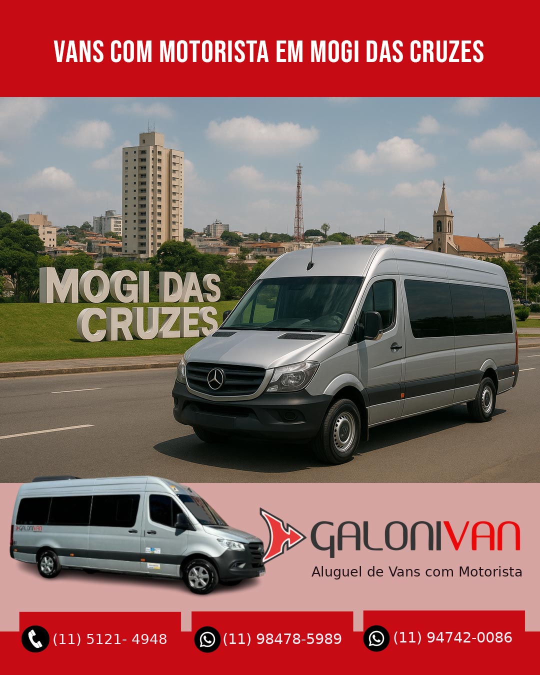 Aluguel de Van em Mogi das Cruzes