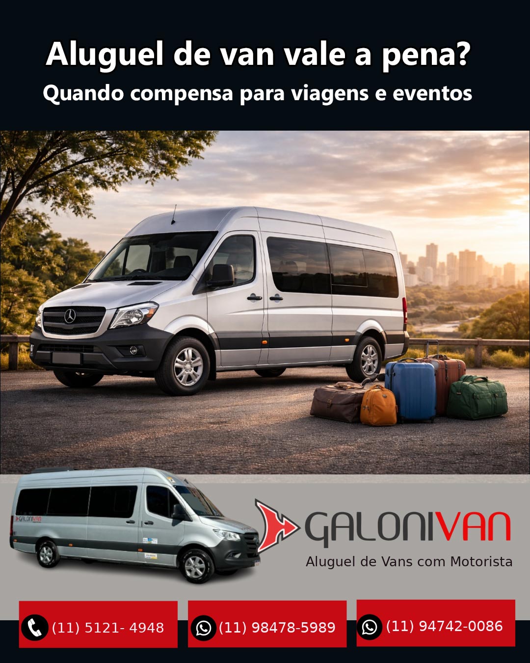 Aluguel de van vale a pena? Compensa pra viagens e eventos?